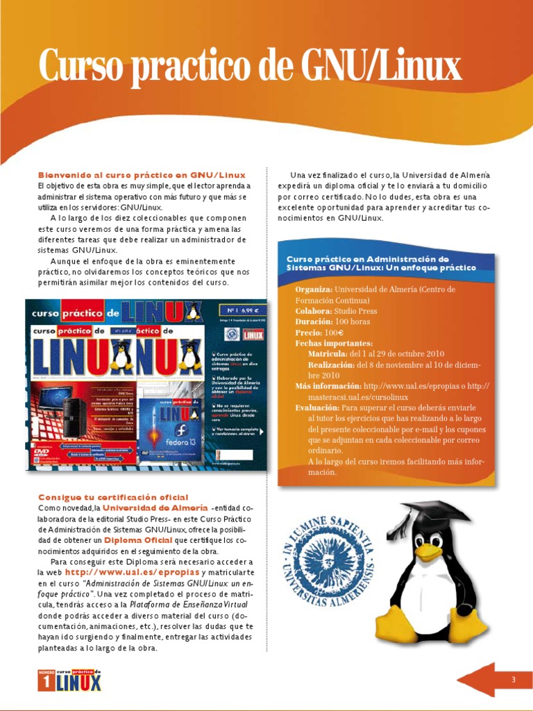 Curso Practico De Linux Pdf Distribución De Linux Software Libre