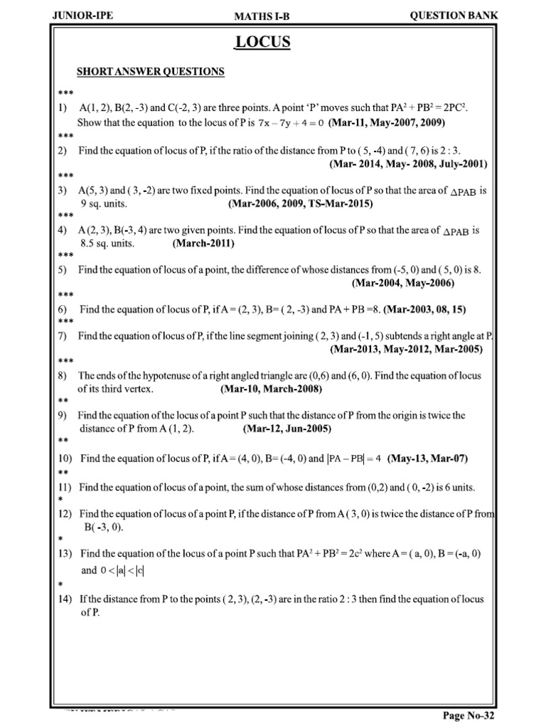 Maths-1B Imp Qus | PDF