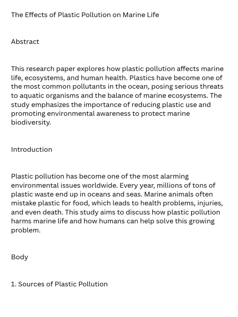 The Effects of Plastic Pollution On Marine Life - 20251012 - 142919 ...