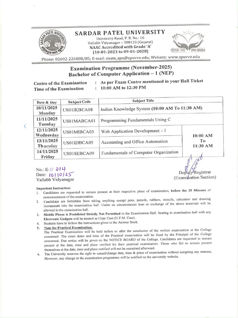 BCA Semester 1 (NEP) | PDF