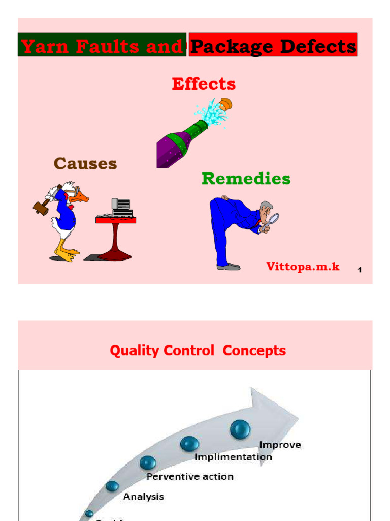 Yarn Faults Package Defect | PDF | Spinning (Textiles) | Textiles