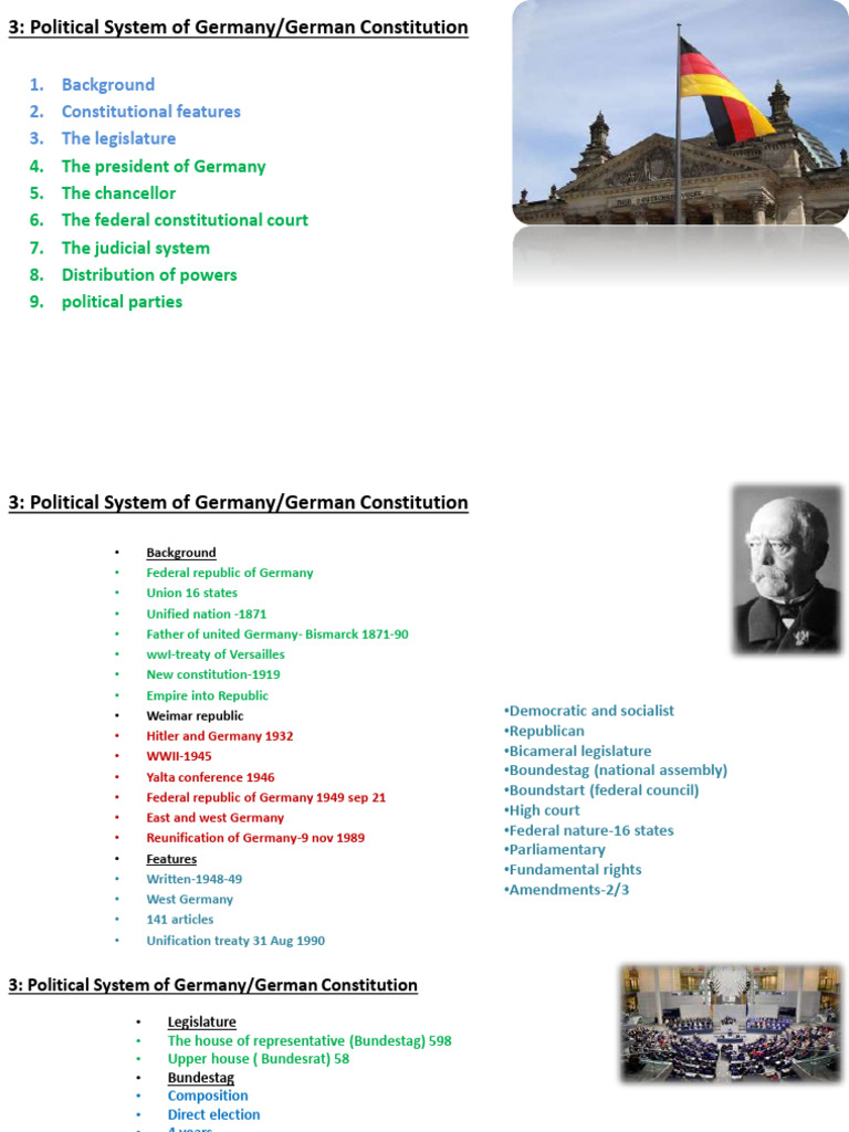 Overview of Germany's Political System | PDF | Accountability | Government