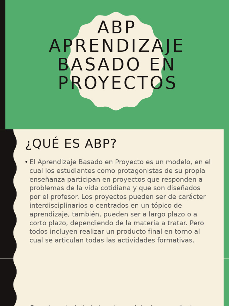 ABP Aprendizaje Basado en Proyectos | PDF
