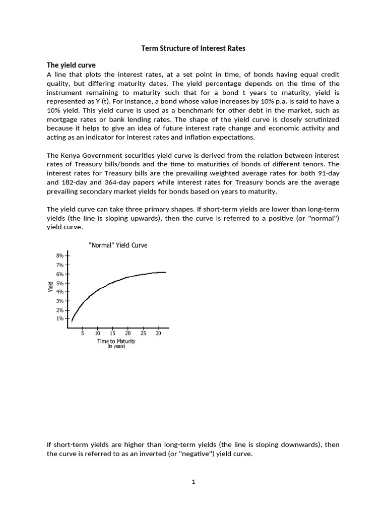 Term Structure of Interest Rates | PDF | Yield Curve | Yield (Finance)