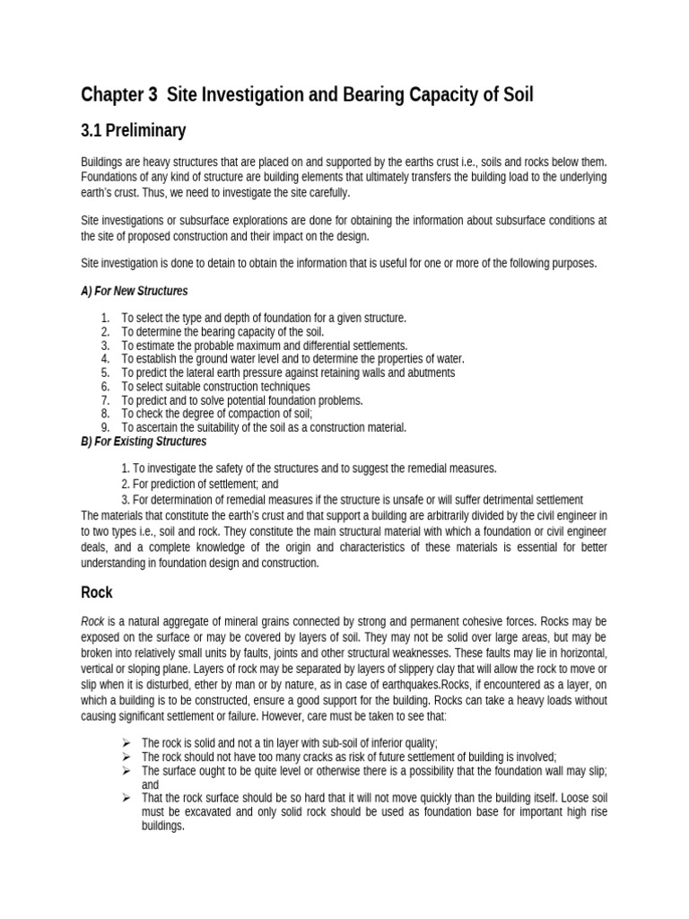 Soil Investigation and Foundation Design | PDF | Gravel | Rock (Geology)