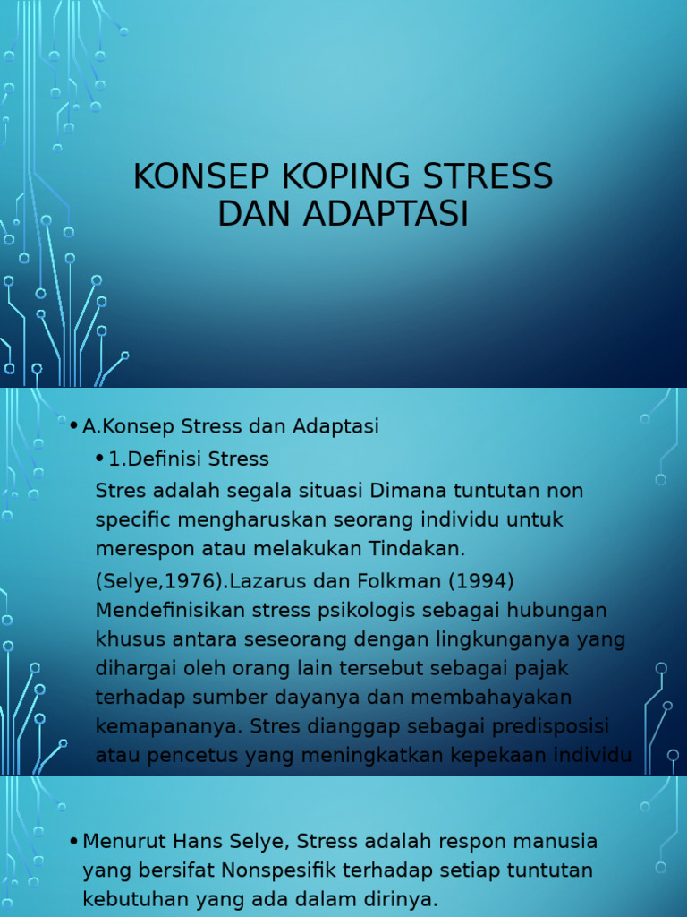 Konsep Koping Stress Dan Adaptasi | PDF