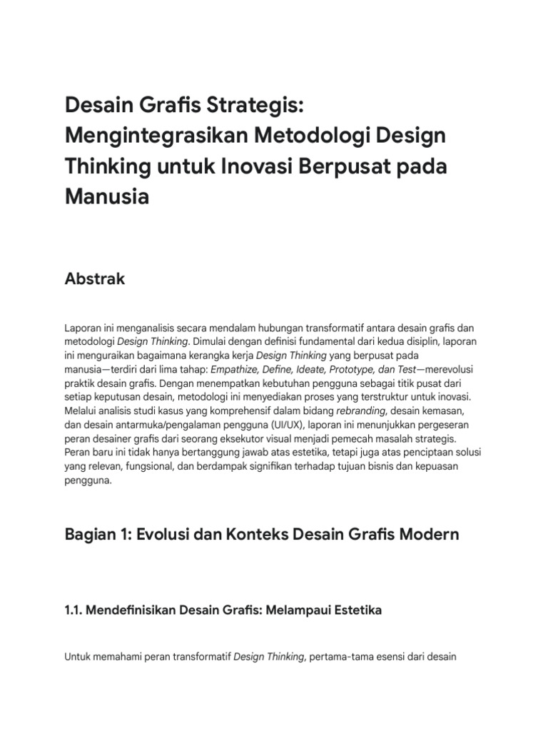 Tahapan Empati dalam Design Thinking | PDF