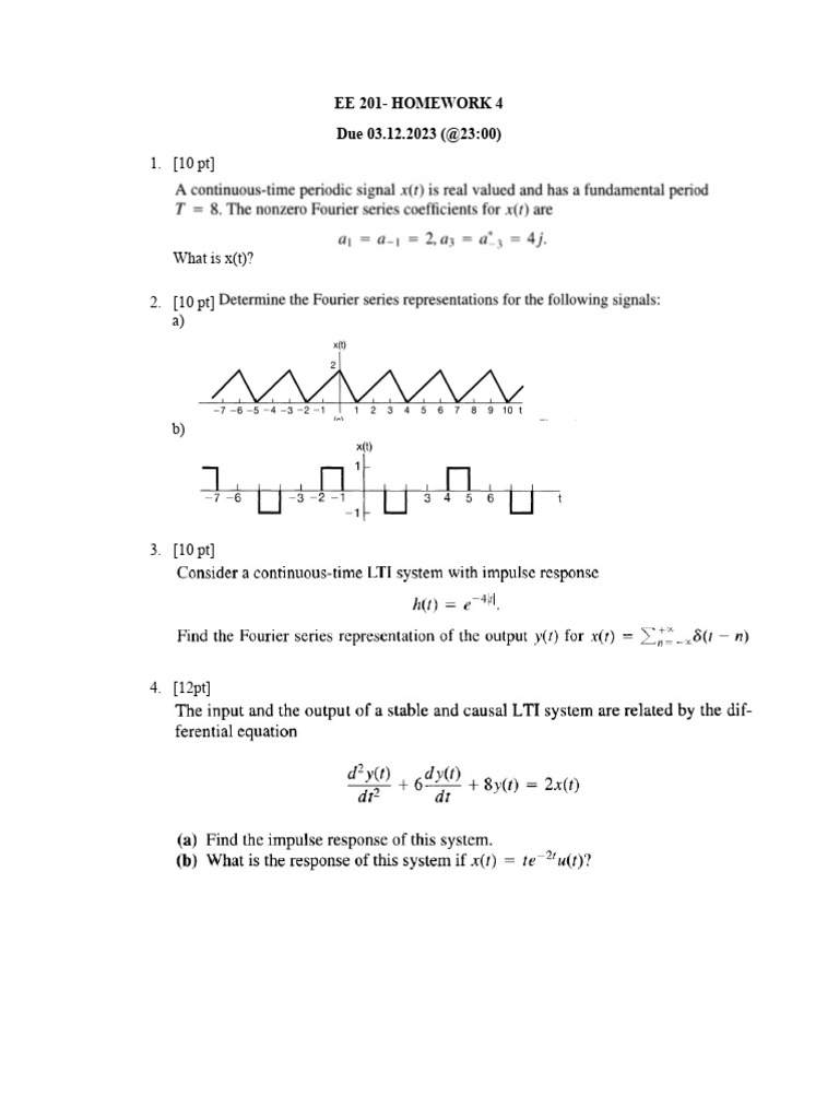 Ee201 HW4 | PDF