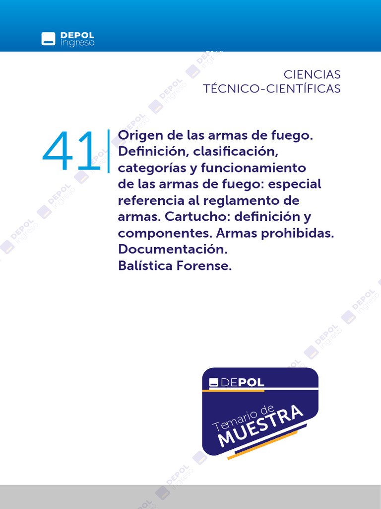 Tema Demo TC 41 | PDF | Munición | Armas de fuego
