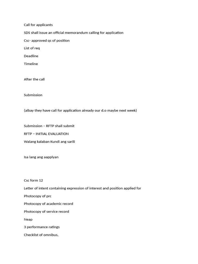 Call for Job Applications and Requirements | PDF