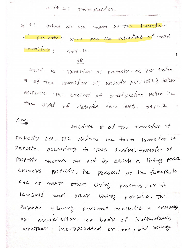 Property Law Notes | PDF