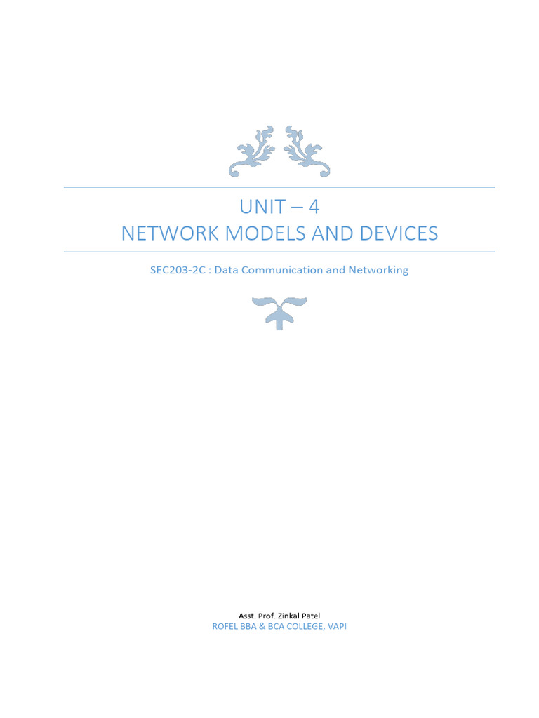 OSI Model and Network Devices Overview | PDF | Computer Network ...
