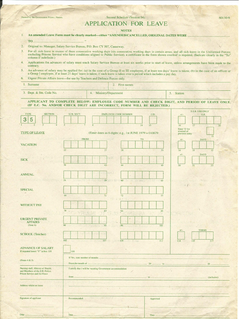 Leave Forms | PDF
