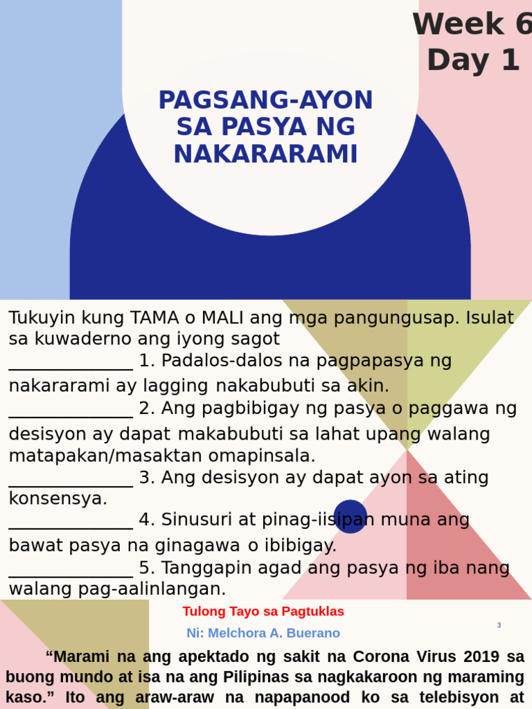 Pagsang-Ayon Sa Pasya NG Nakararami | PDF