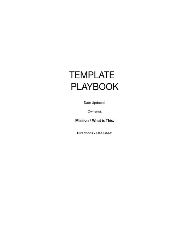 IT Playbook Template Guide | PDF | Computing | Information Technology