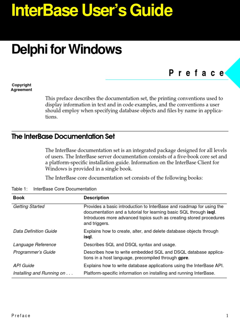 Borland - Delphi - InterBase | PDF | Database Transaction | Relational ...
