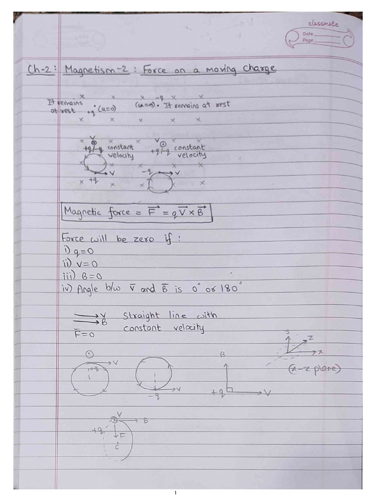 Magnetism Chapter 2 Notes | PDF