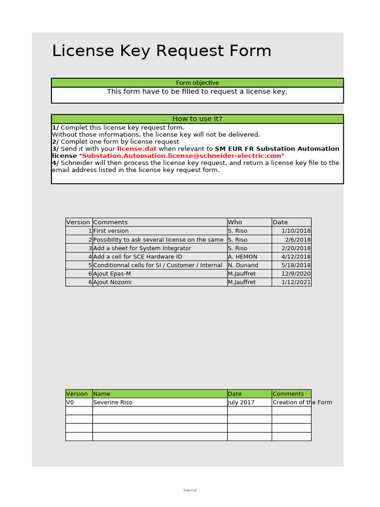 License Key Request Process Guide | PDF