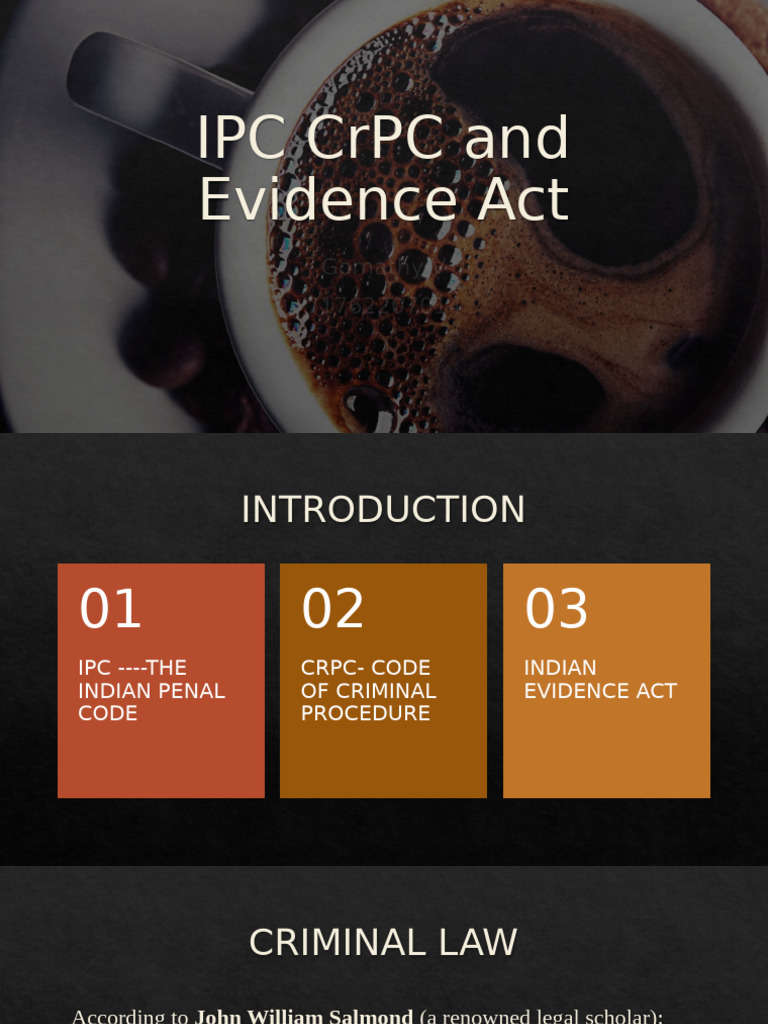 Overview of IPC, CrPC, and Evidence Act | PDF | Bail | Crimes