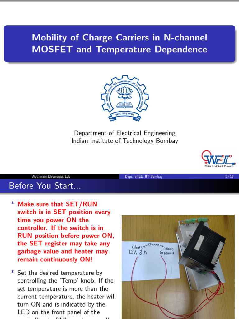 Mobility of Charge Carriers in NMOS and Temperature Dependence | PDF ...