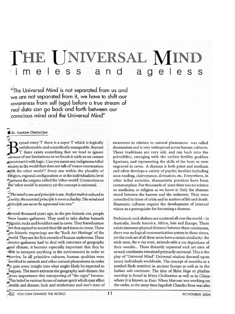 The Universal Mind | PDF