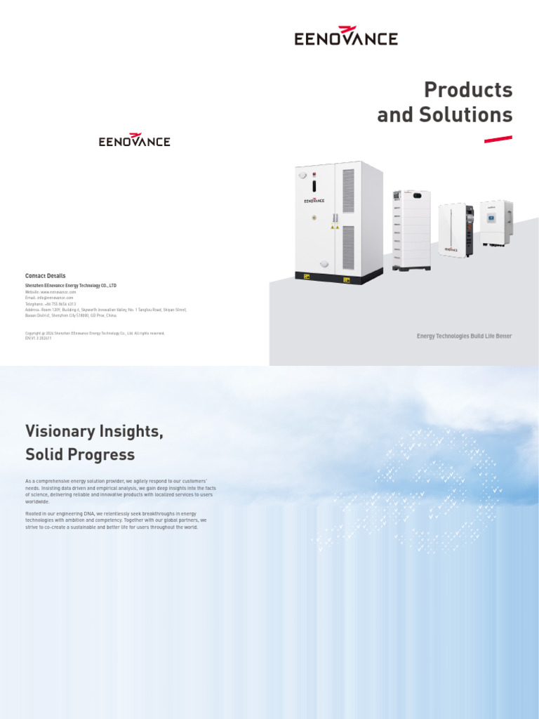 Eenovance Energy Storage Solutions | PDF | Power Inverter | Electric Power