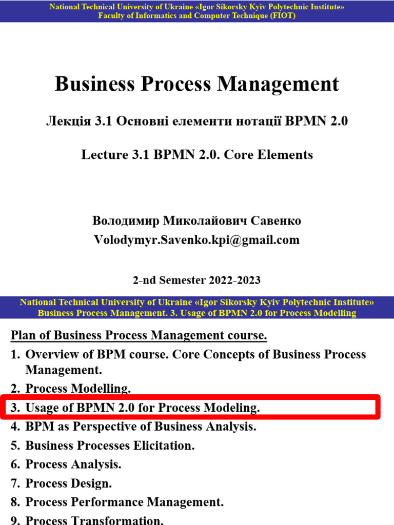 Core Elements of BPMN 2.0 Explained | PDF | Business Process Management ...