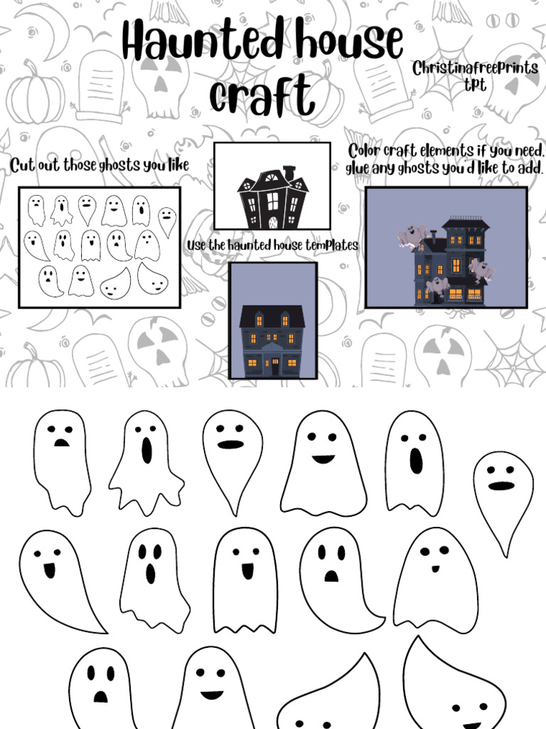 Christinafreeprints TPT: Use The Haunted House Templates | PDF