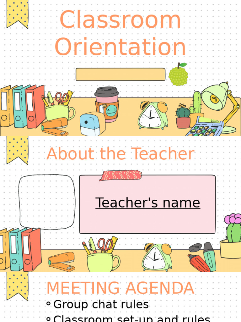 Classroom Orientation | PDF