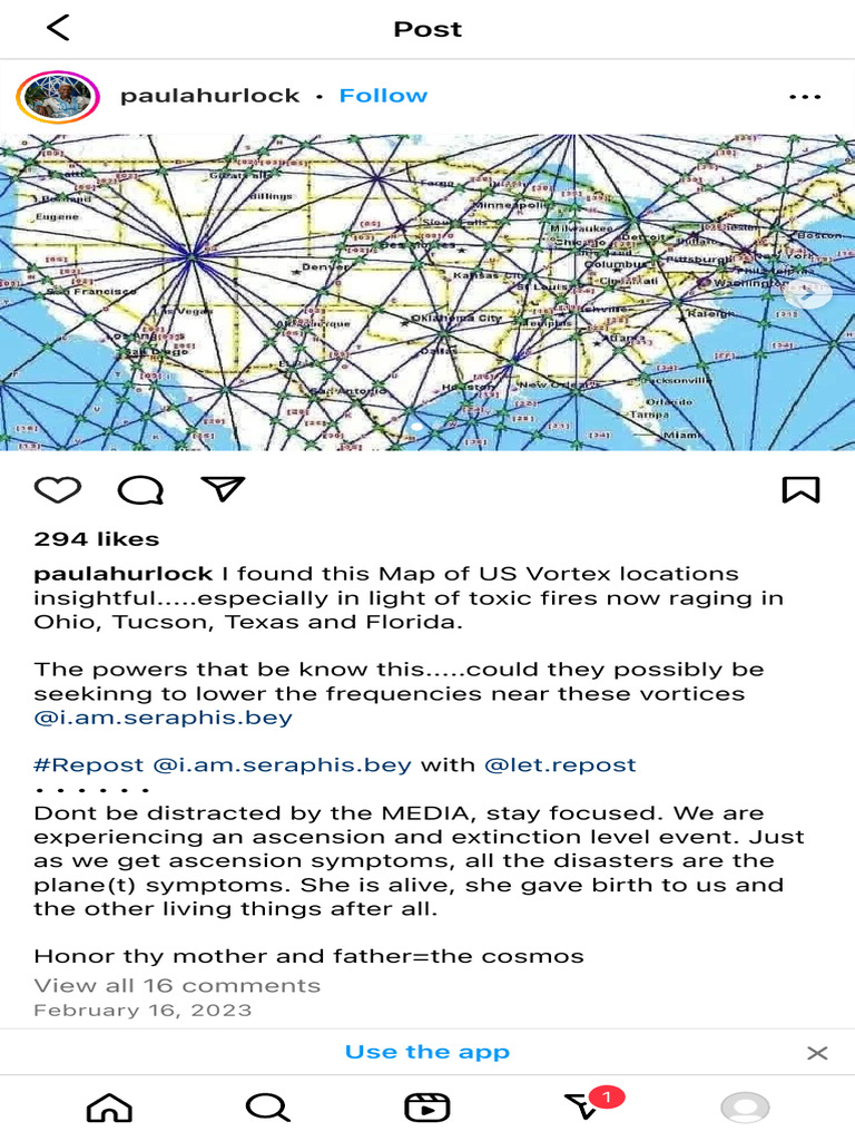 Paula Hurlock I Found This Map of US Vortex Locations Insightful ...