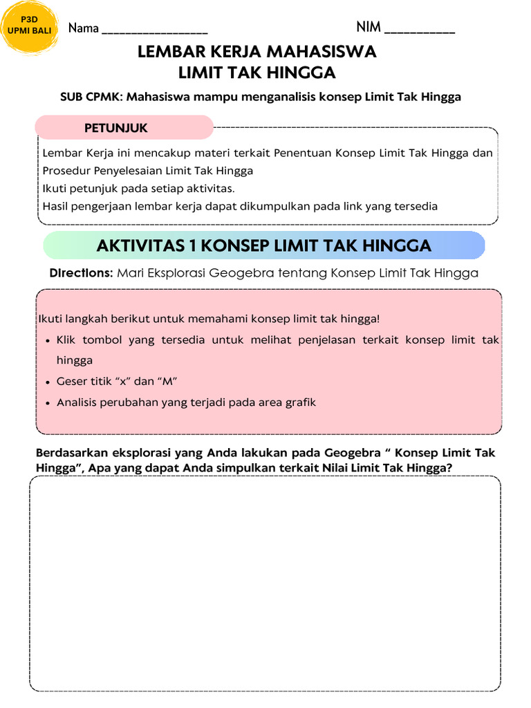 Lkm 10. Limit Tak Hingga | PDF