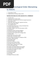 MCU Chronological Watch Order 2025 | PDF