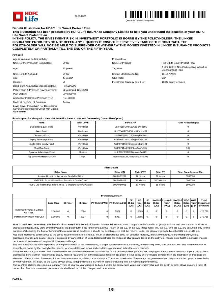 MR Sir Smart Protect Plan | PDF | Life Insurance | Insurance