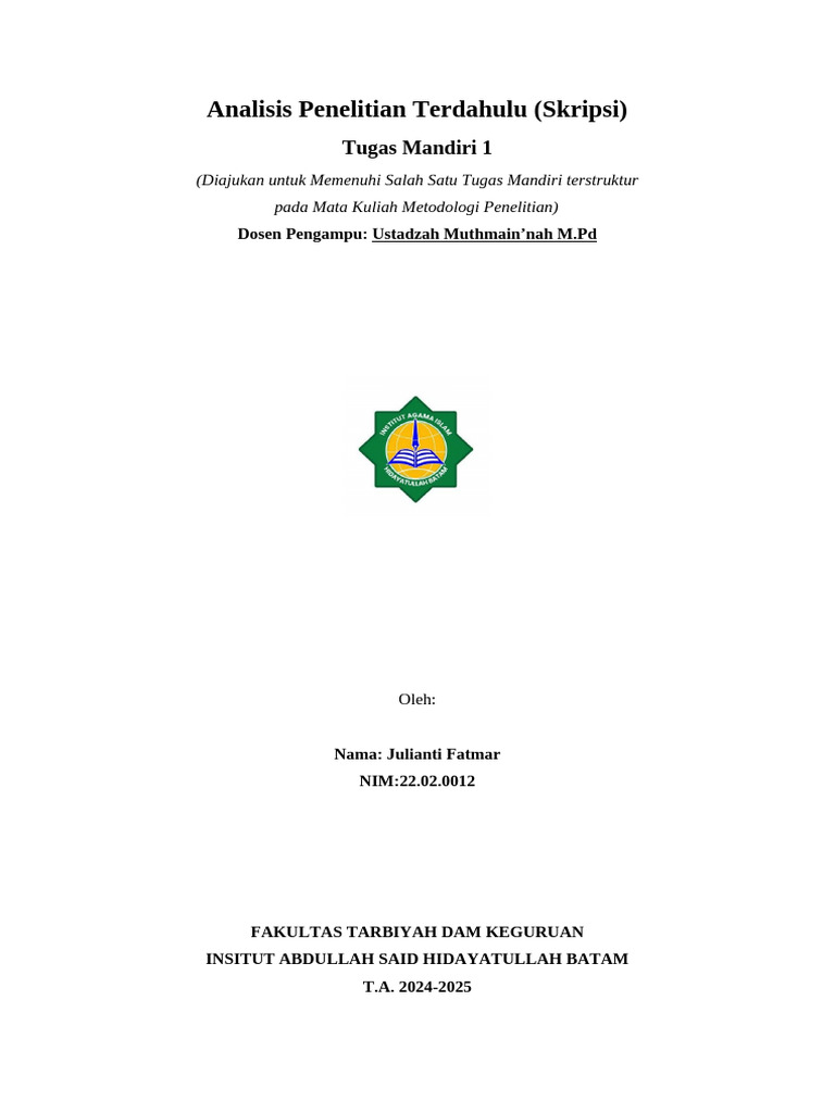 Review Jurnal Skripsi | PDF