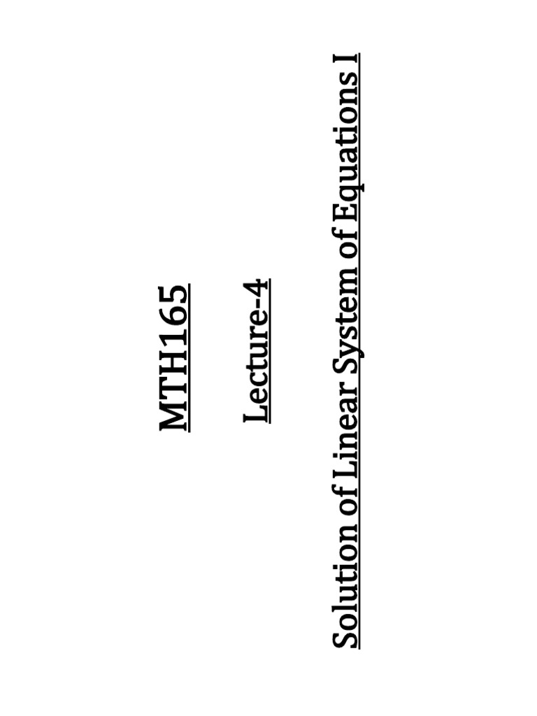 Lecture 4 Cramer's Rule | PDF