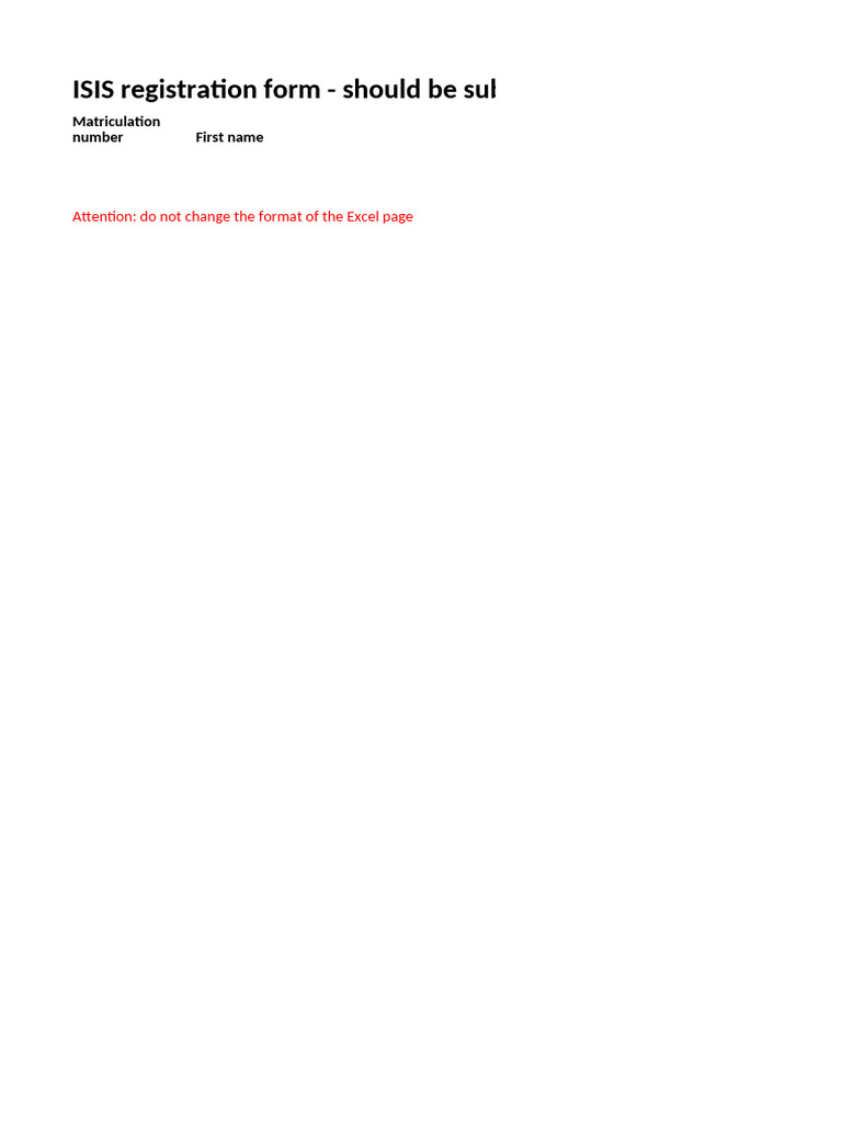 ISIS Registration PEESE WS 2023 | PDF