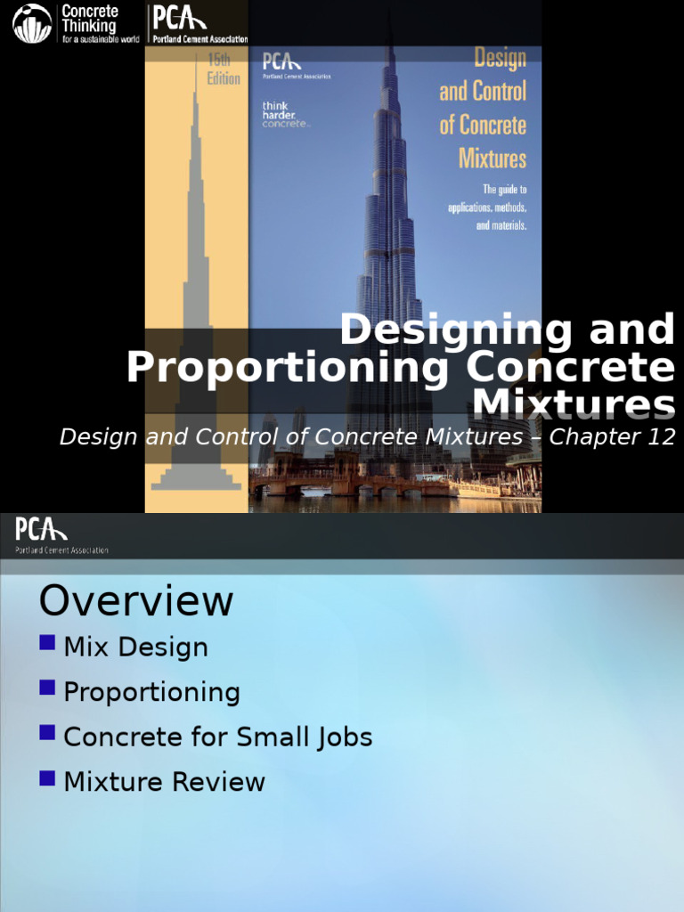 Concrete Mixture Design and Proportioning | PDF | Concrete ...