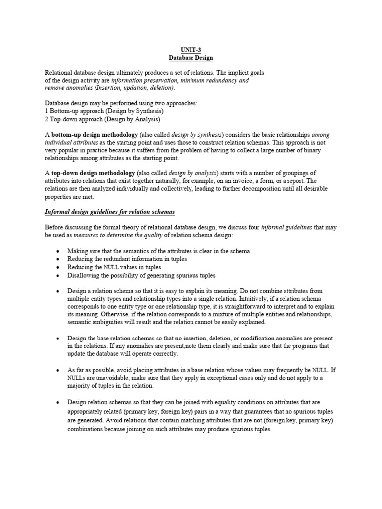 DBMS Unit-3 | PDF | Software Design | Data Management Software