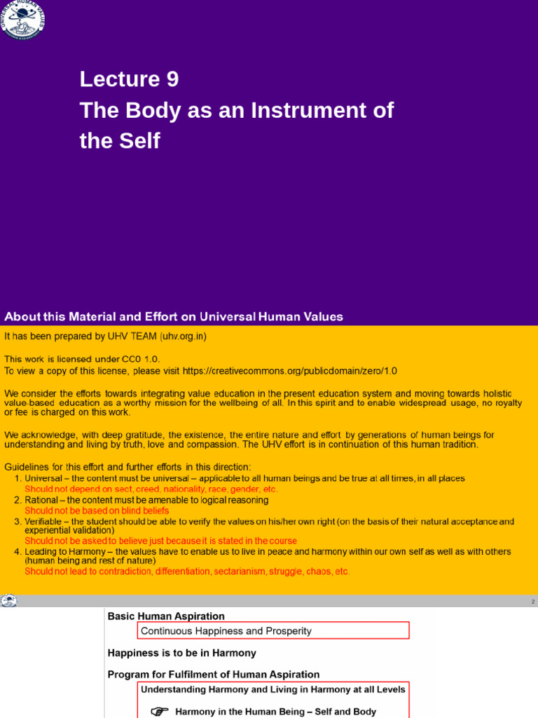 HB - Body-Instrument of Self | PDF | Psychology | Psychological Concepts