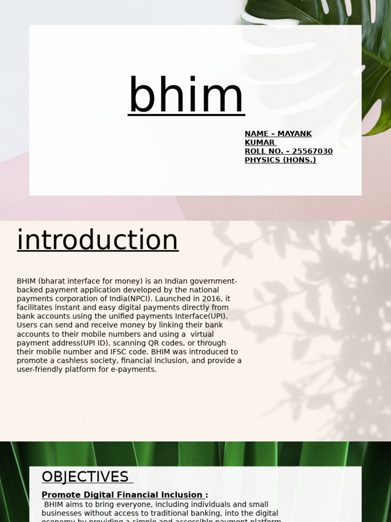 BHIM App: Revolutionizing Digital Payments | PDF | Computing ...