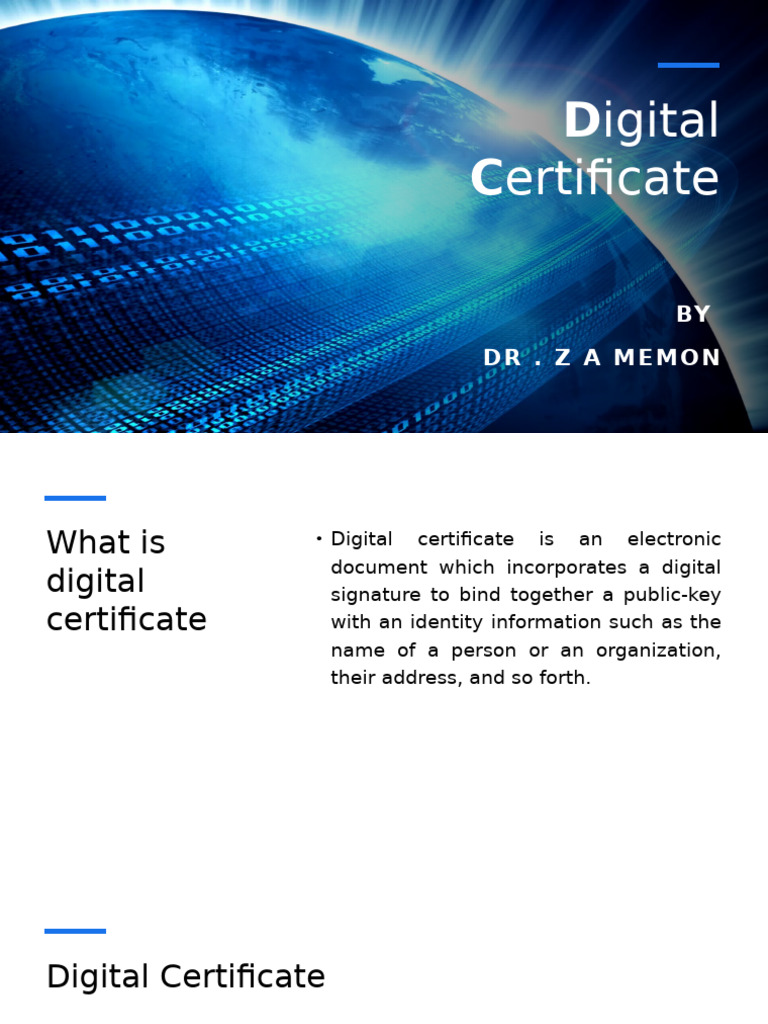 Digital Certificate | PDF