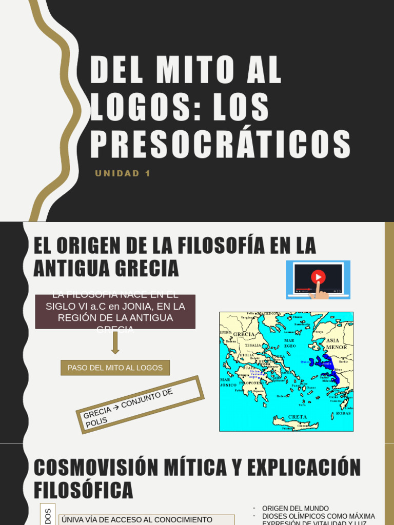 Presentació Del Mito Al Logos 2 | PDF | Filosofía griega antigua ...
