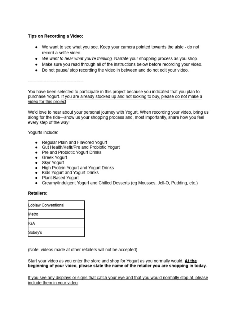 English - Yogurts - In-Store Instructions-3 | PDF | Marketing