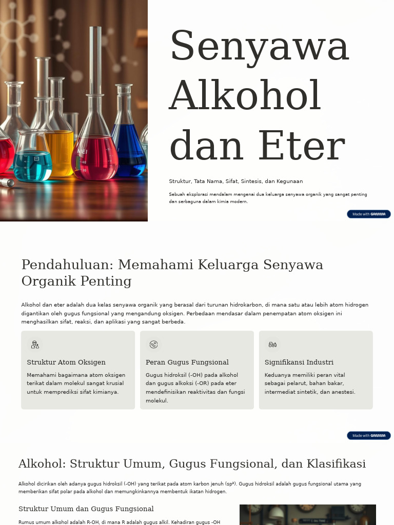 Senyawa Alkohol Dan Eter | PDF