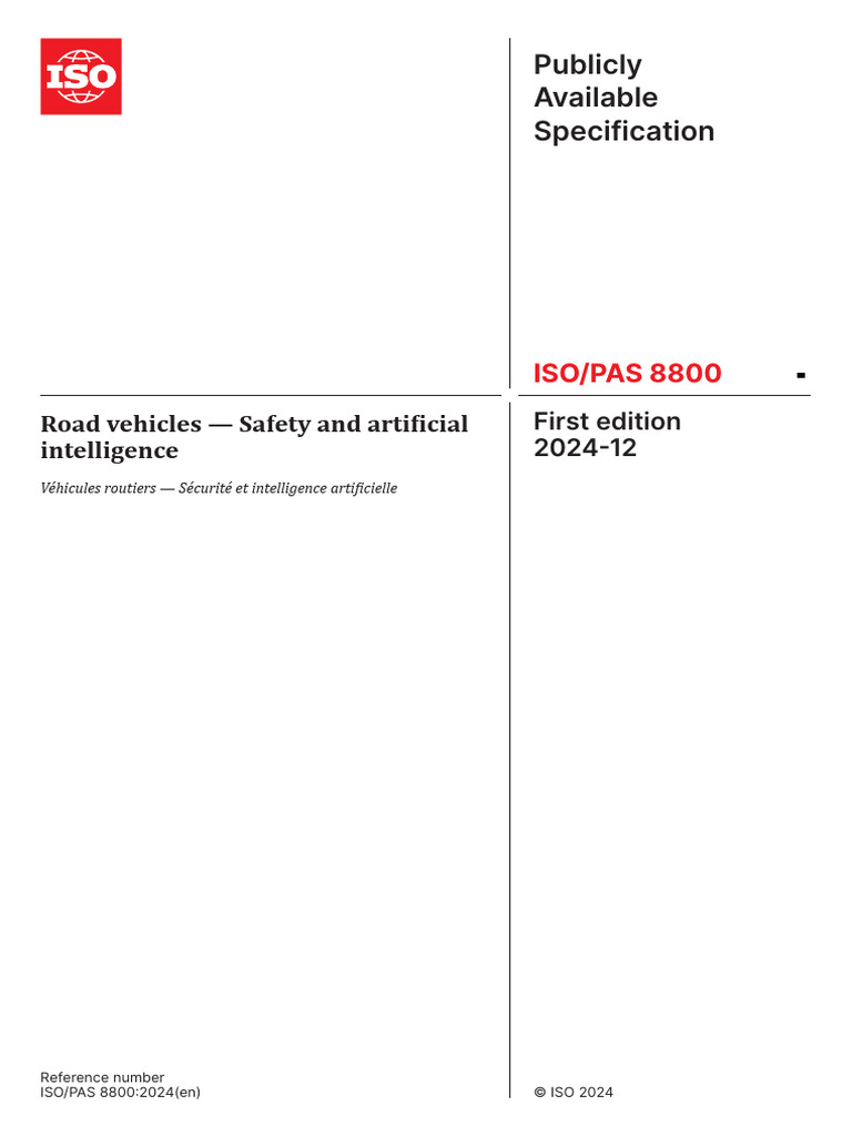Iso Pas 8800-2024 | PDF | Artificial Intelligence | Intelligence (AI ...