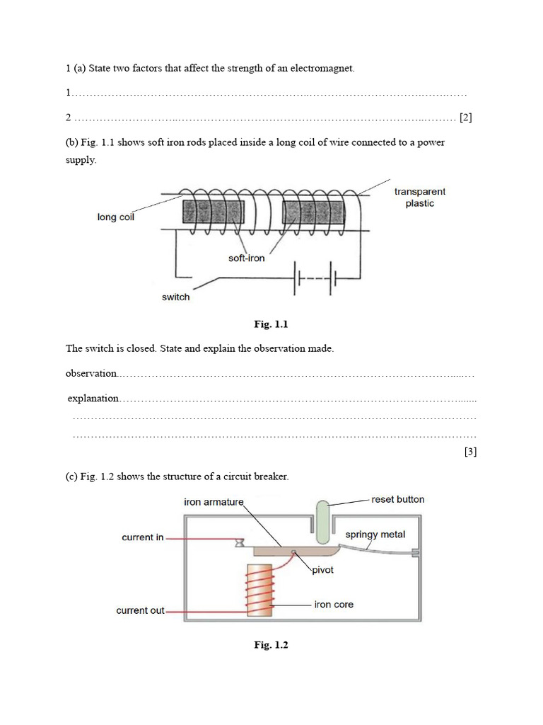 Magnetism Electricity Test | PDF | Electrodynamics | Electricity