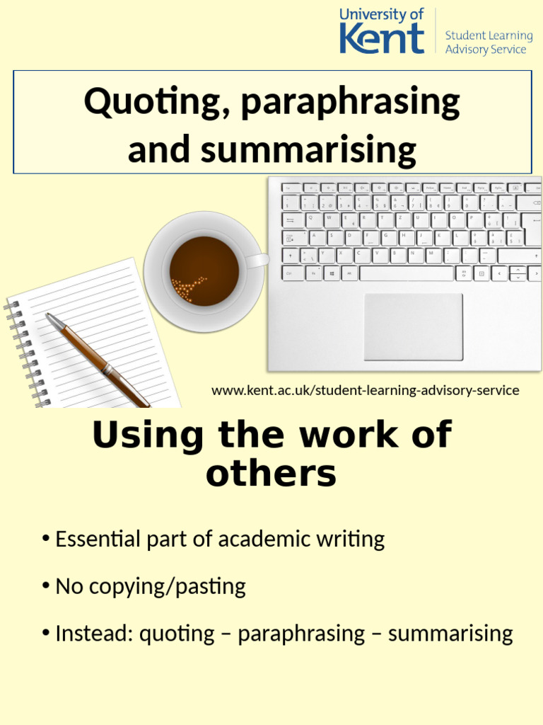 Mastering Quoting, Paraphrasing, Summarising | PDF | Word | Communication