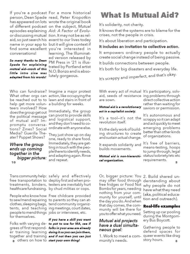Mutual Aid Zine PRINT | PDF