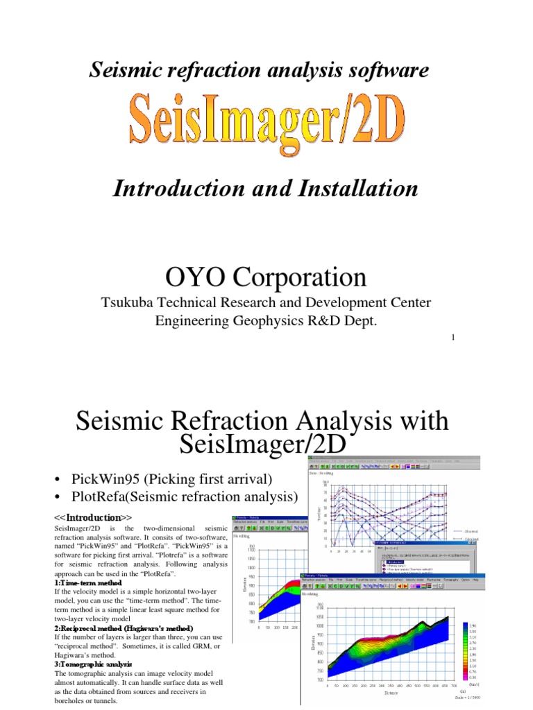 SeisImager/2D Installation Guide | PDF | Seismology | Refraction