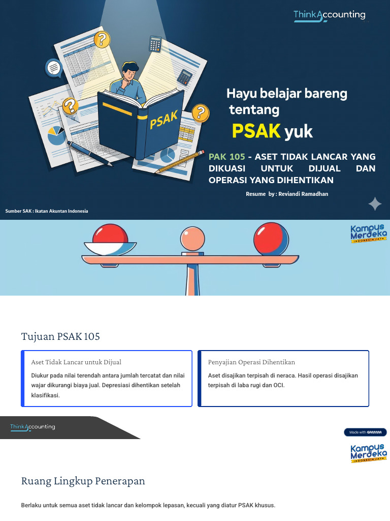 PSAK 105: Aset Tidak Lancar Dijual | PDF